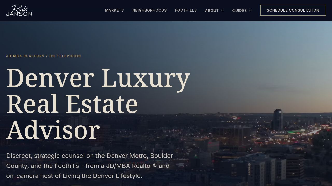 Denver Luxury Real Estate Advisor | Rick Janson